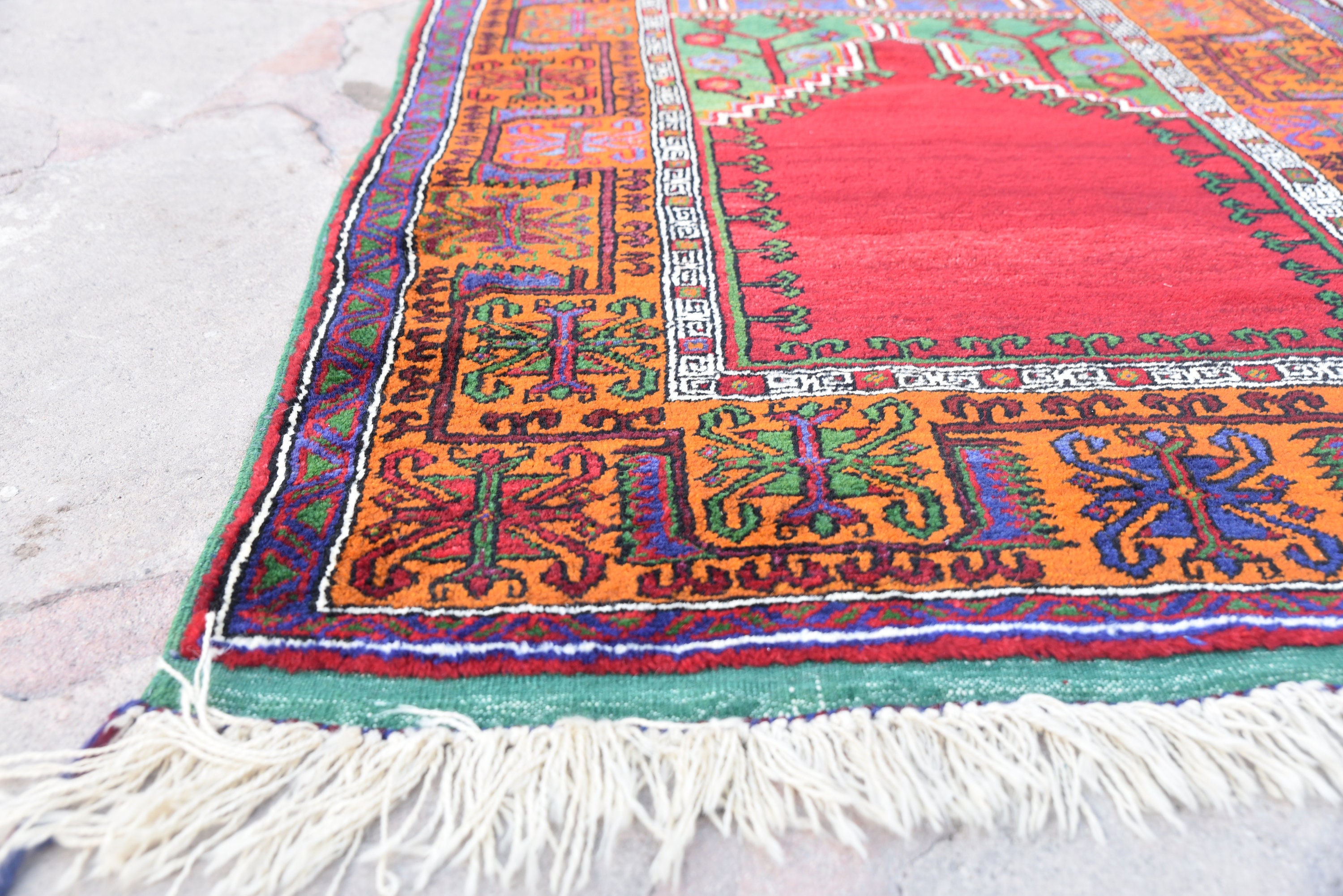 Turkish Prayer Rug Vintage Handwoven Prayer Rug Wall Hanging | Etsy