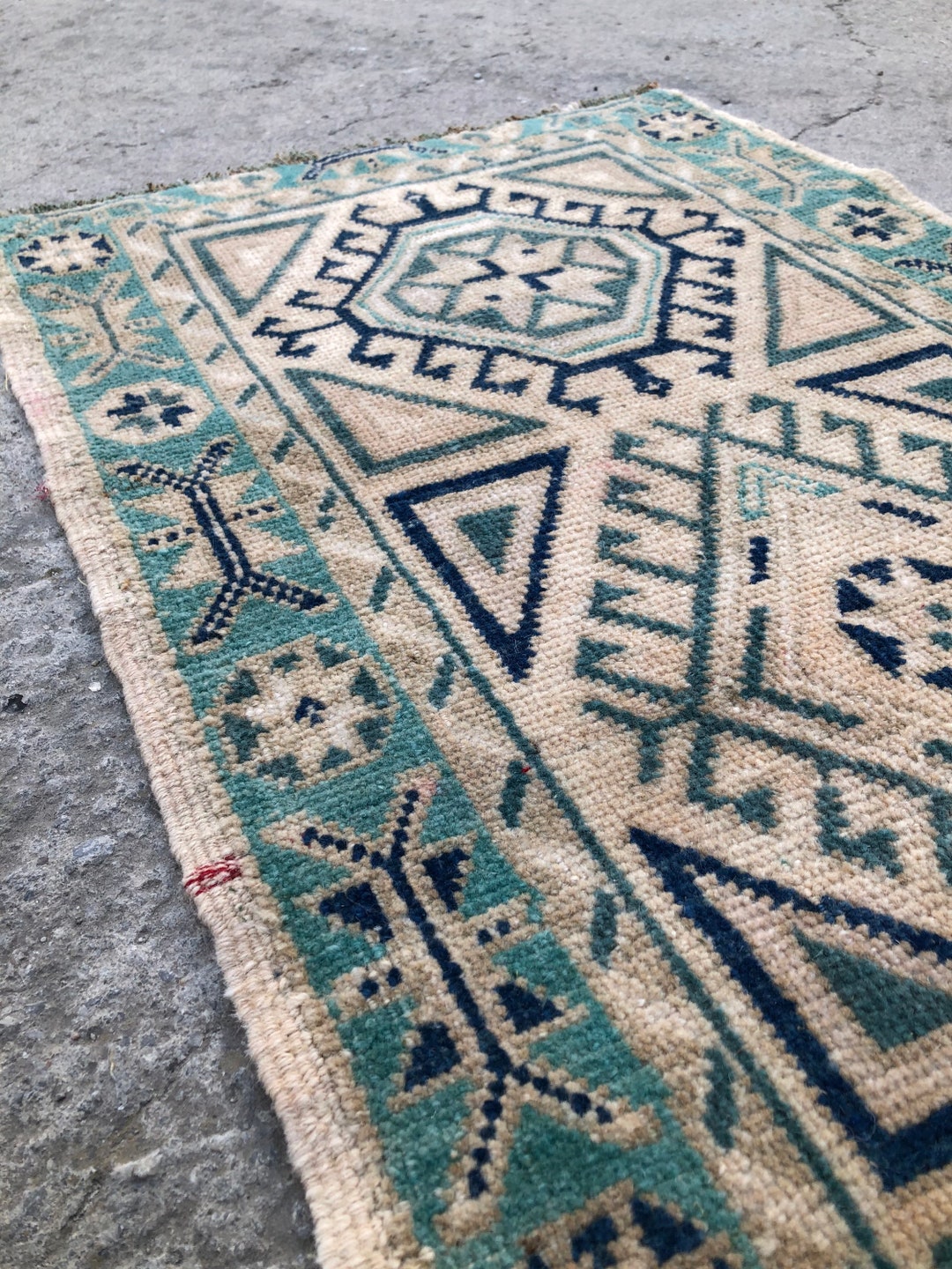 Turkish Small Rug, Coffee Table Placemat, Shoe Mat, Yastik Rug ...