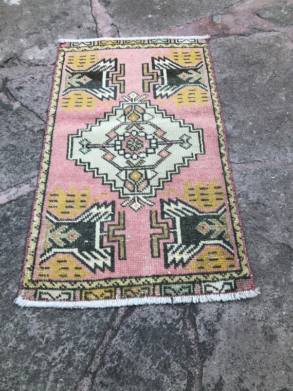 Door Mat Rug Vintage Small Rug Shoe Mat Oushak Small Rug | Etsy