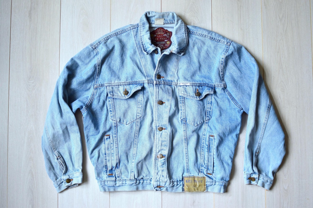 Vintage French Denim Jacket: 90s LES PANT Oversized Jean Overjacket ...