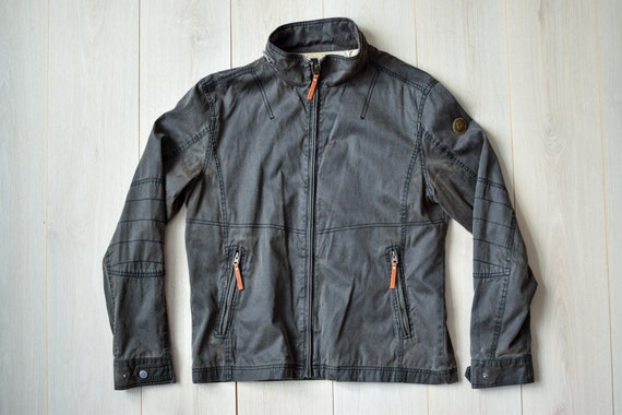 Gray 90s vintage jacket, LUHTA retro casual overcoat,… - Gem