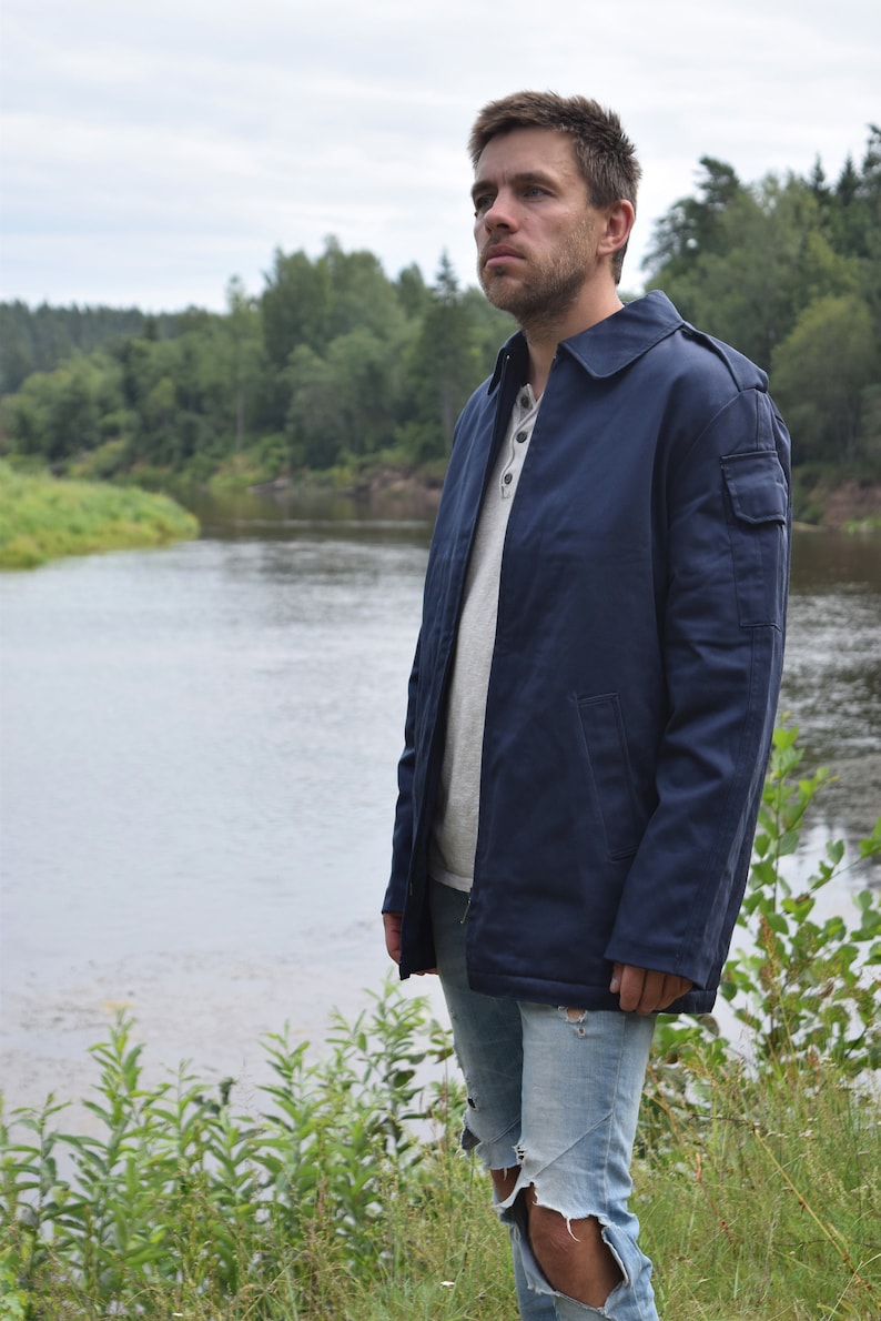 Vintage Marine Overcoat Blue Sailor Jacket Bomber Jacket - Etsy