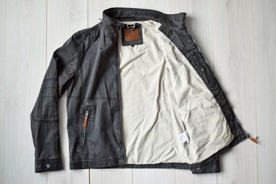 Gray 90s vintage jacket, LUHTA retro casual overcoat,… - Gem