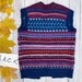 Handmade Vintage Nordic Vest 80s Retro Hand Knitted Woolen Jacket Cozy ...