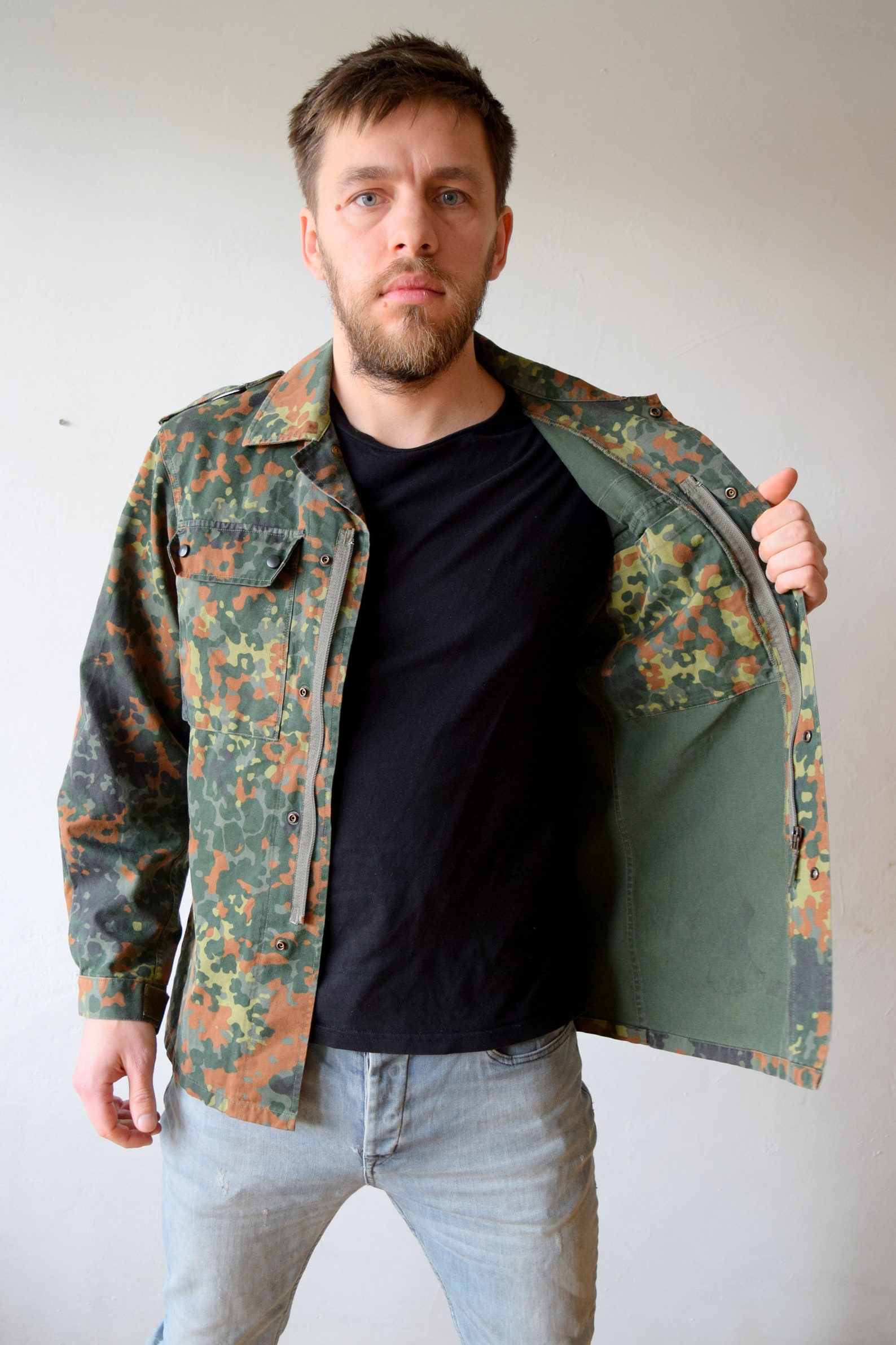 German Military Jacket, Field Jacket, Camouflage, Military Coat, German ...