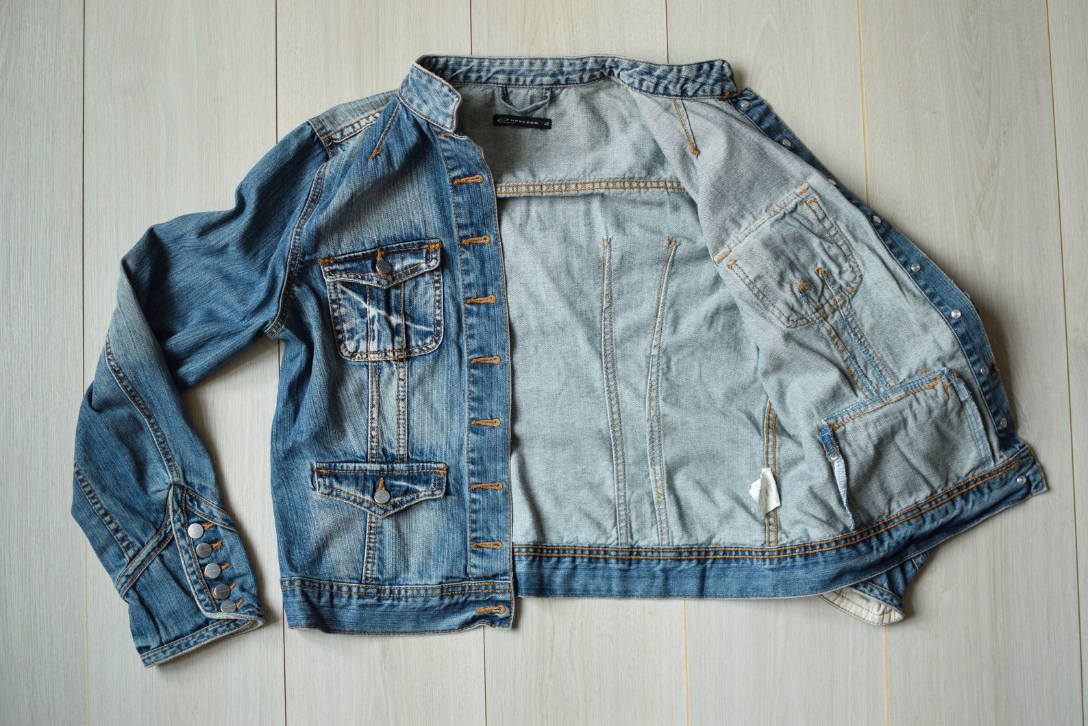90s Grunge Denim Jacket, Vintage Distressed Denim Jacket, Blue Western ...