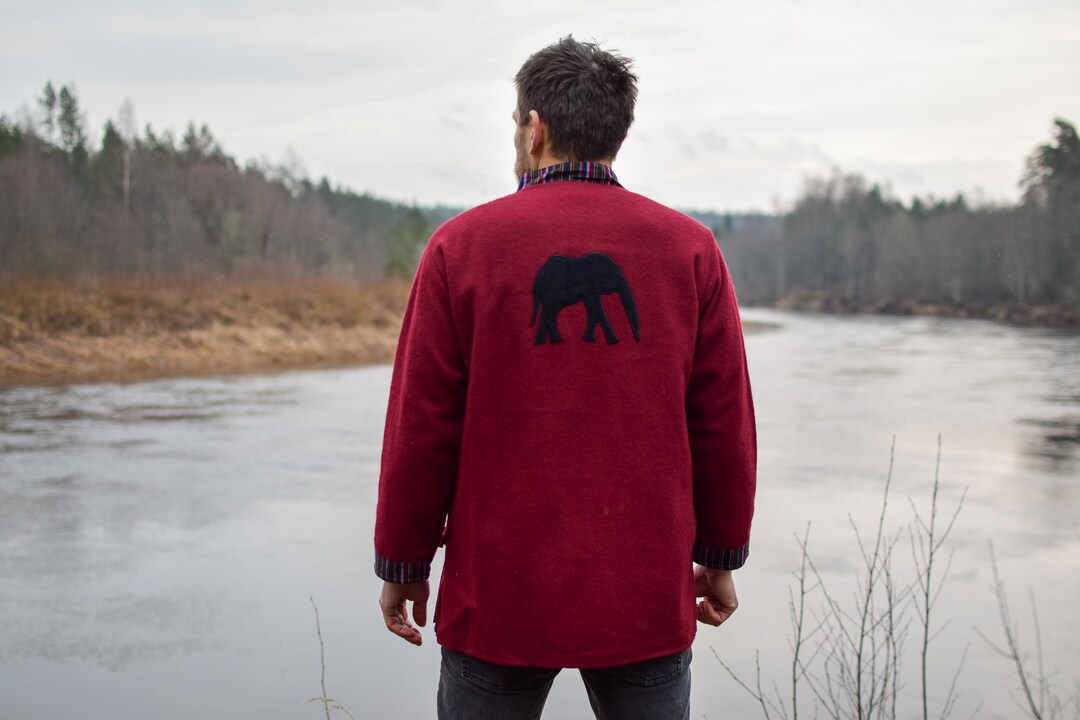 Artistic Nepali Traditional Jacket, Vintage Himalayan Monk Overjacket ...