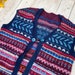 Handmade Vintage Nordic Vest 80s Retro Hand Knitted Woolen Jacket Cozy ...