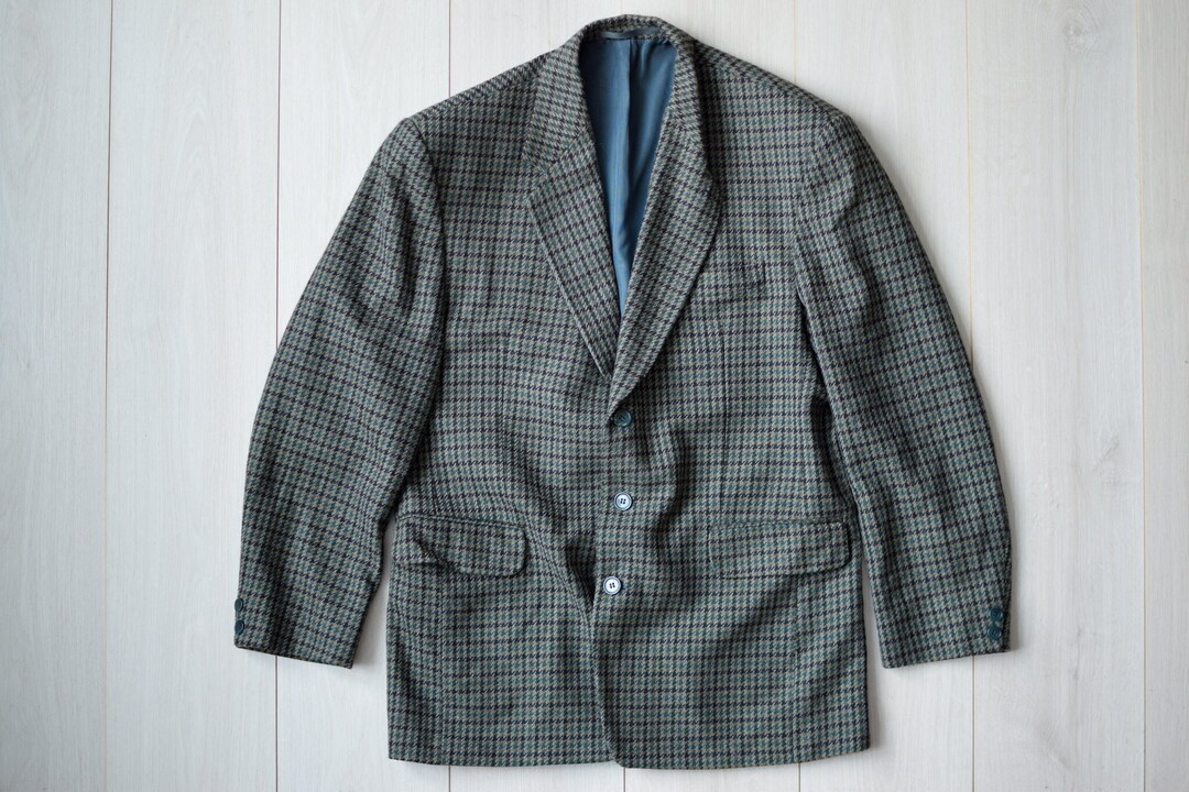 Vintage Checker 70s Retro Wedding Suit, Classy 80s Men's Sport Coat ...