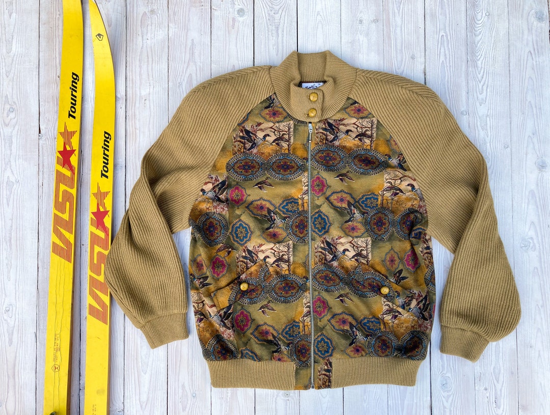 Artistic Nature Theme Retro 70s Jacket - Eastern Oriental Pattern ...
