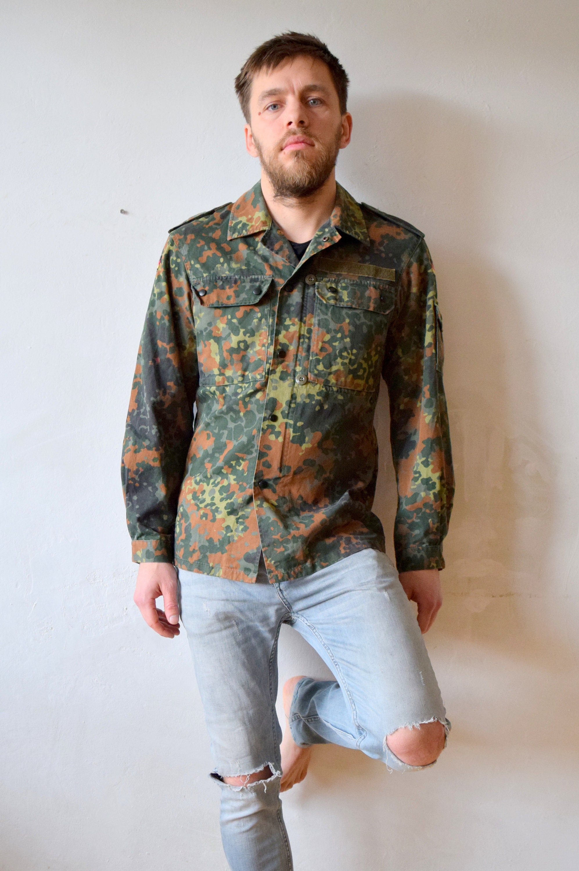 German Military Jacket Field Jacket Camouflage Military - Etsy