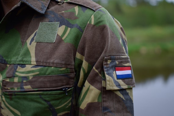 Dutch 90s military jacket - Authentic army camouflage… - Gem