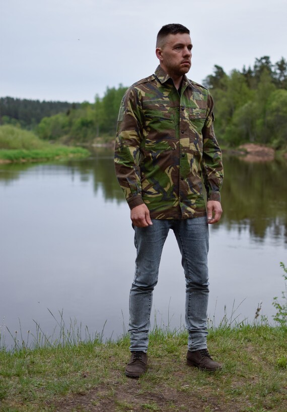 Dutch 90s military jacket - Authentic army camouflage… - Gem