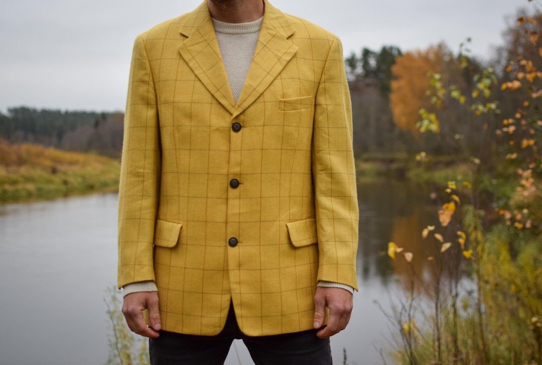 Vintage Pure Wool Window Pane Pattern Blazer, Christian Berg Retro ...