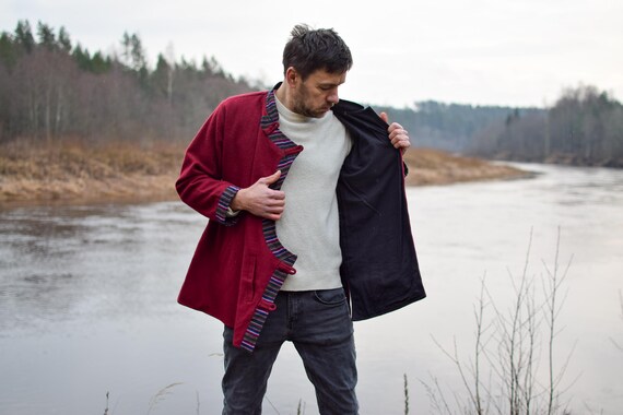 Artistic Nepali traditional jacket, Vintage Himalayan… - Gem