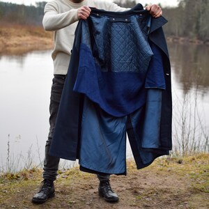 Dark Navy Blue Swedish Sailor Coat, Authentic Vintage Marine Uniform ...