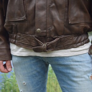 Real Leather Italian Jacket Made in Italy Brown Vintage | Etsy