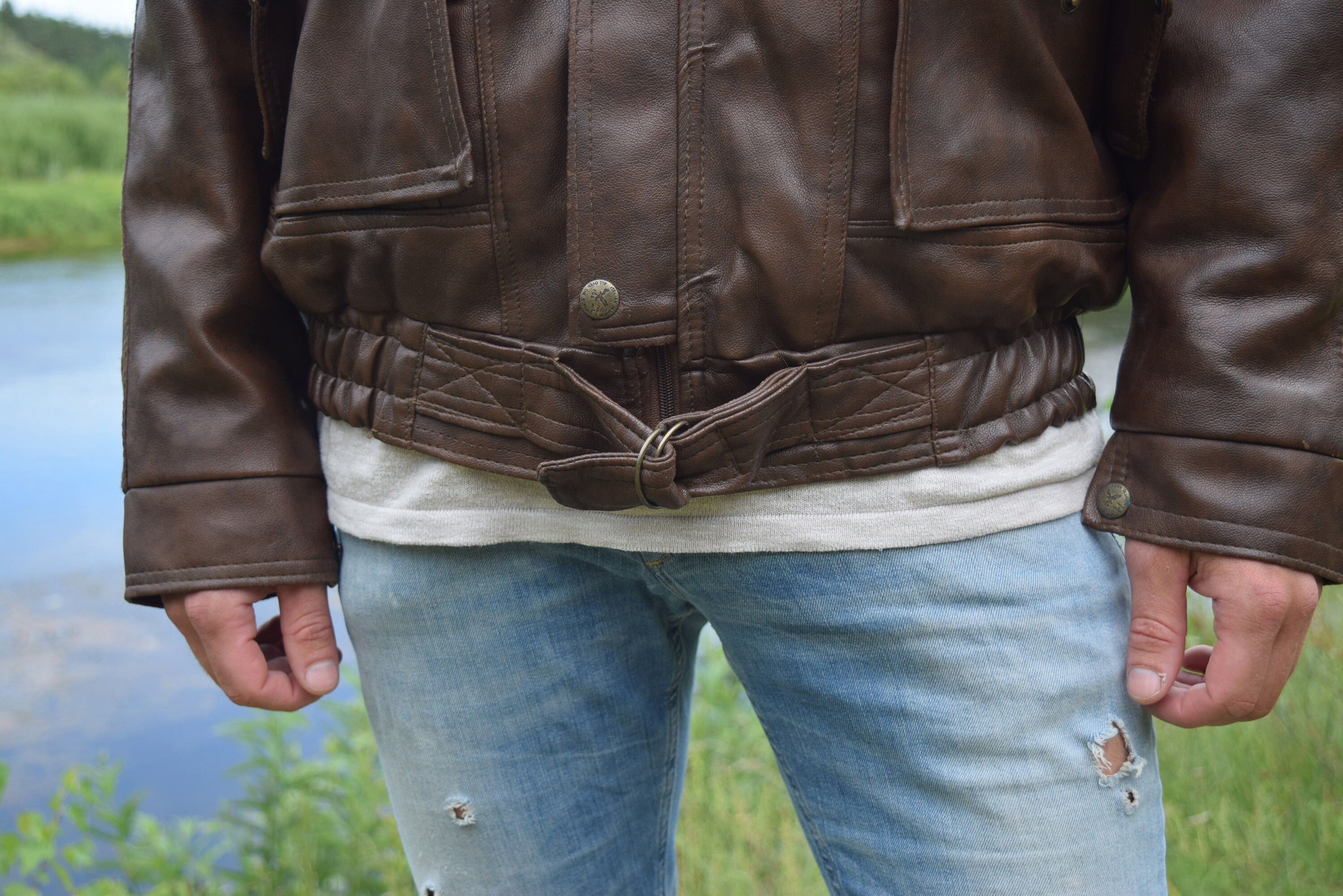 Real Leather Italian Jacket Made in Italy Brown Vintage | Etsy