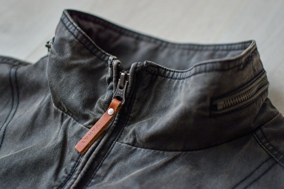 Gray 90s vintage jacket, LUHTA retro casual overcoat,… - Gem