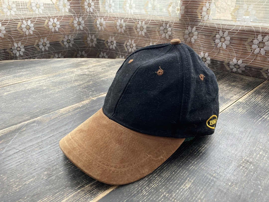 Vintage Trucker Hut Black & Brown Baseball Cap 80er Leder Baseball Cap ...