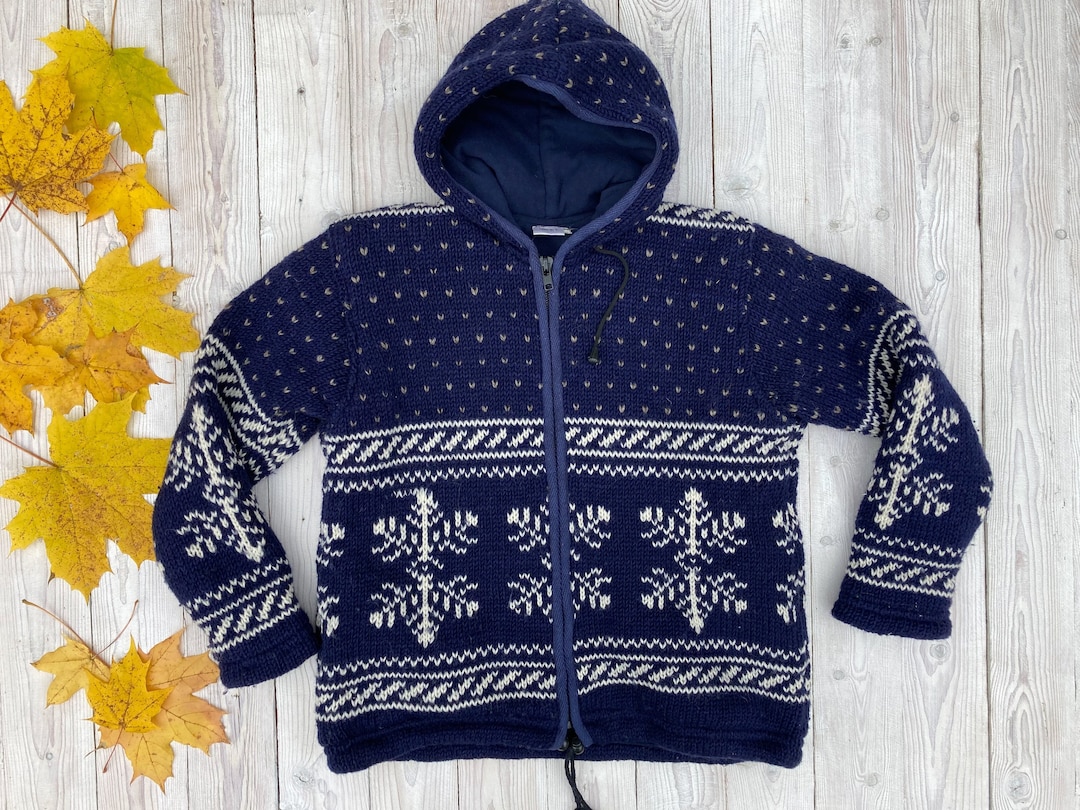 Authentic Nepali Hand Knitted Wool Jacket - Handmade Hymalayan Cozy ...