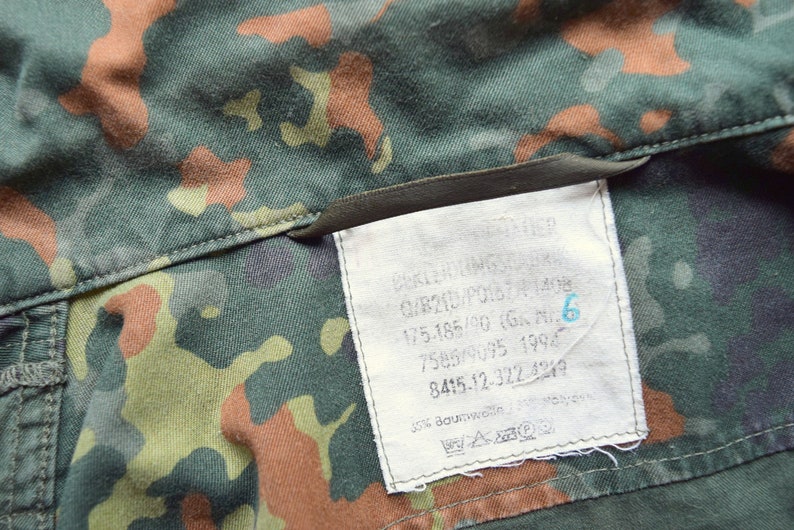 German Military Jacket Field Jacket Camouflage Military - Etsy