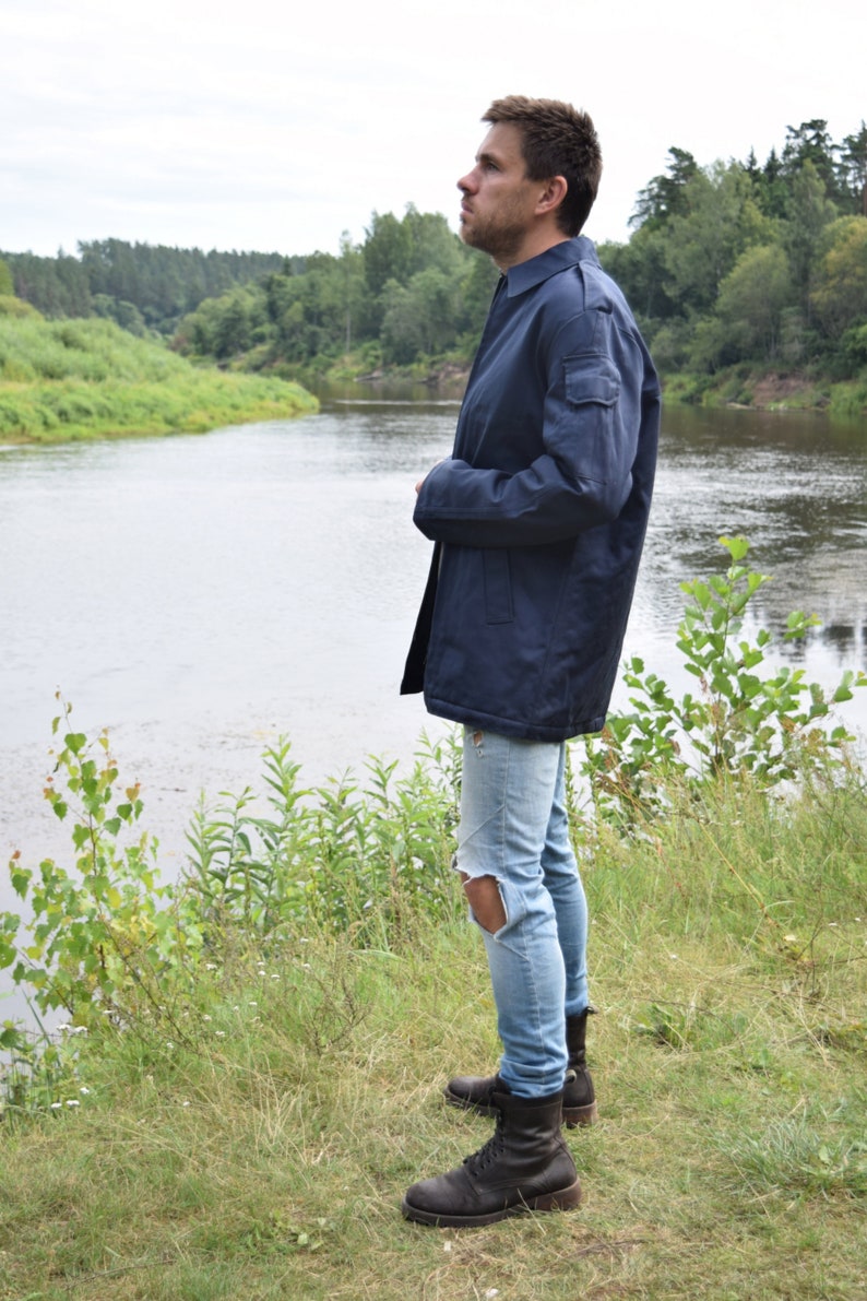 Vintage Marine Overcoat Blue Sailor Jacket Bomber Jacket - Etsy