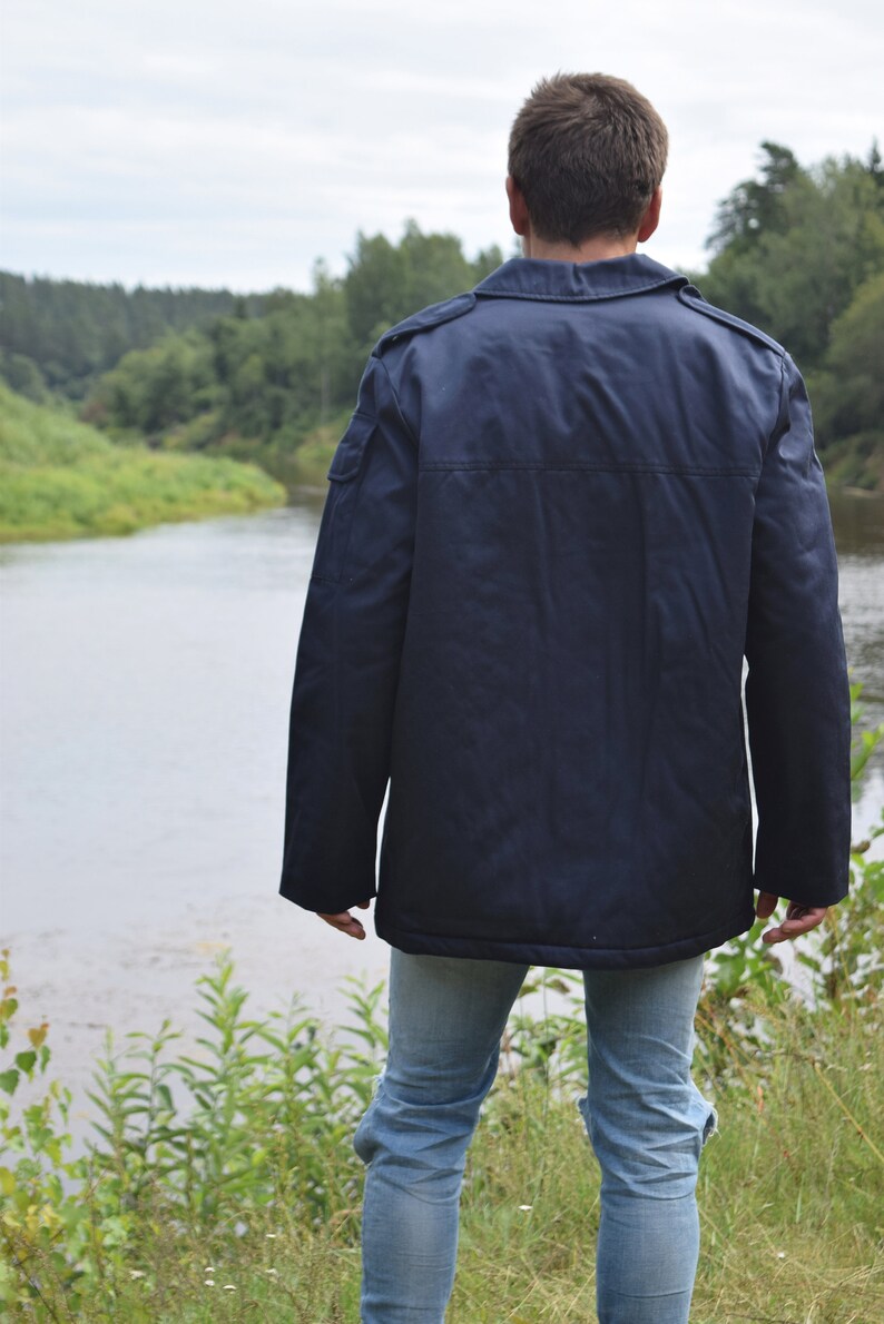 Vintage Marine Overcoat Blue Sailor Jacket Bomber Jacket - Etsy