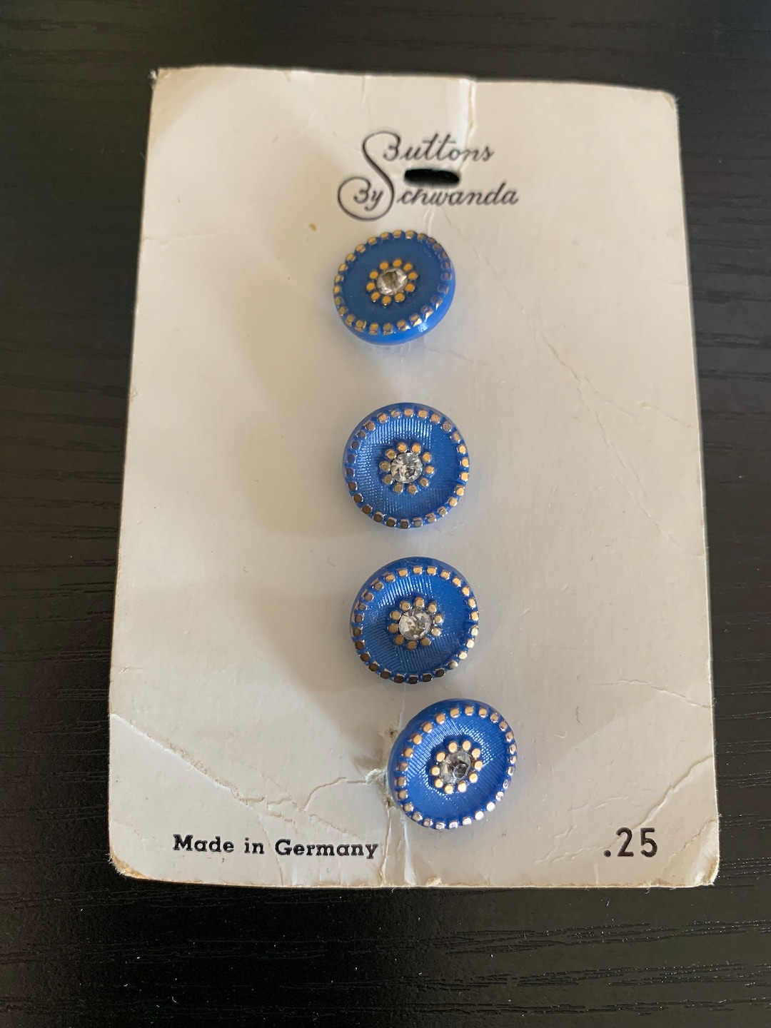 VINTAGE GLASS BUTTONS, Blue Glass Buttons - Etsy