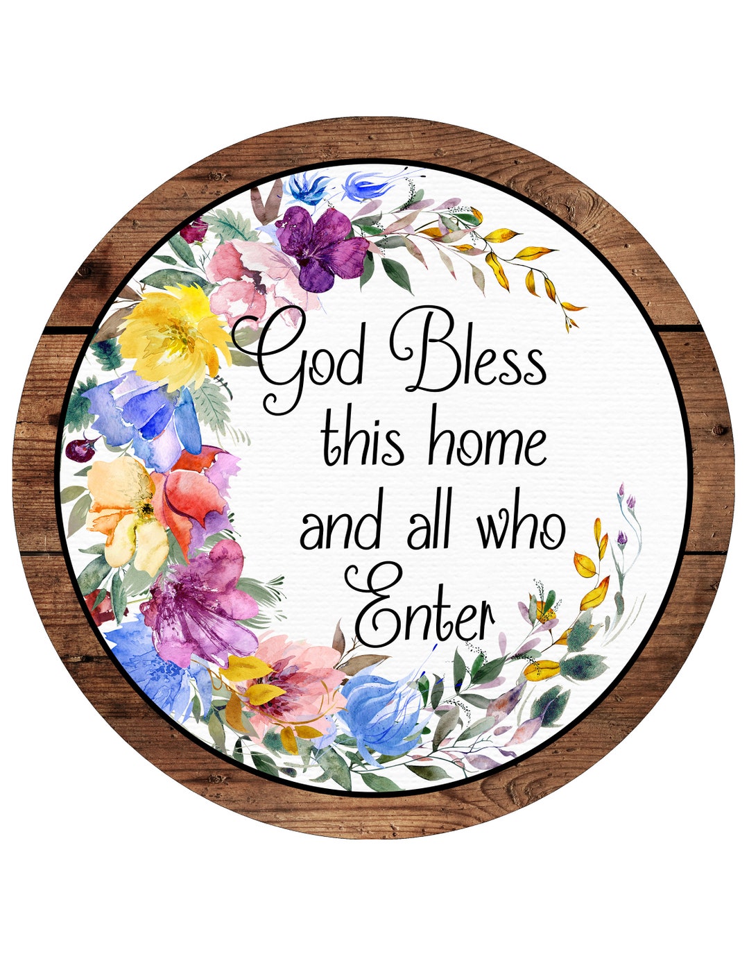 God Bless This House Wreath Sign, Welcome Wreath Sign, Welcome Sign ...