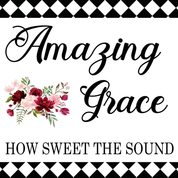 Amazing Grace Door Sign - Etsy