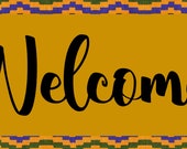 Welcome Sign Wreath Attachment Kwanza Sign Front Door - Etsy