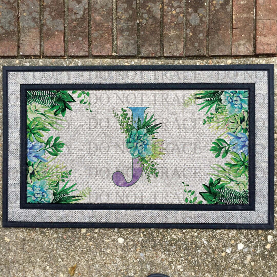 Monogram Mats Everyday Door Mat Welcome Mat Front Door Mat - Etsy