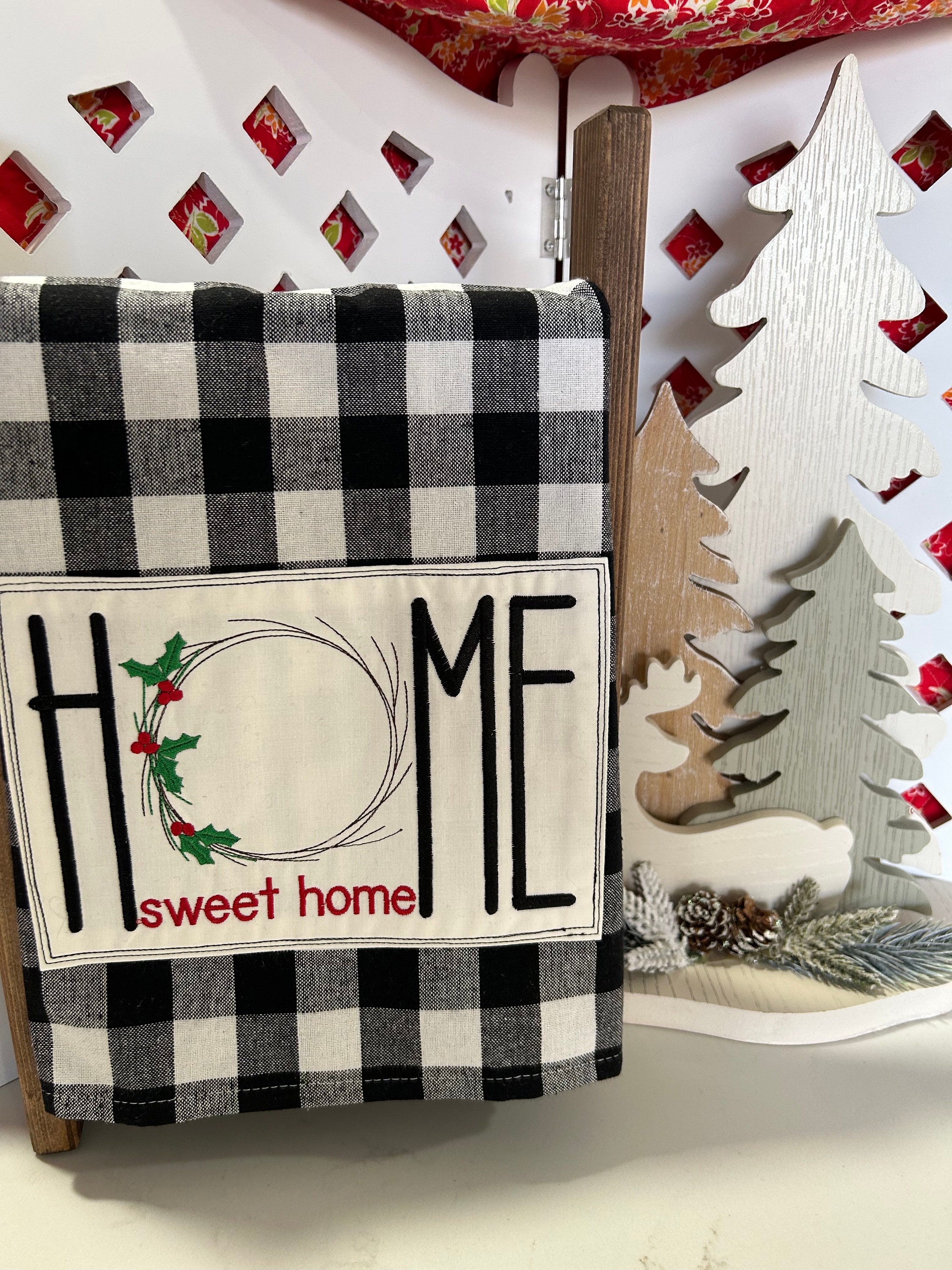 Christmas Tea Towel, Tea Towel, Kitchen Tea Towel, Christmas Kitchen ...