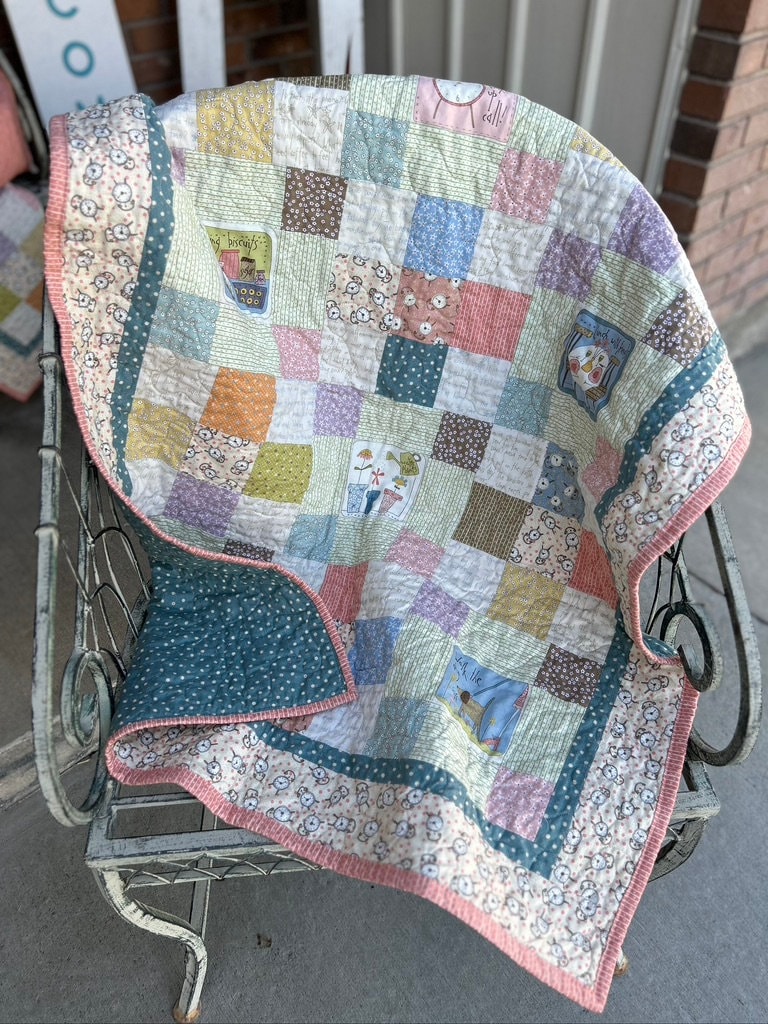 Homemade Panel Quilt/ Old Fashioned Panel Quilt/ Homemade Quilt - Etsy