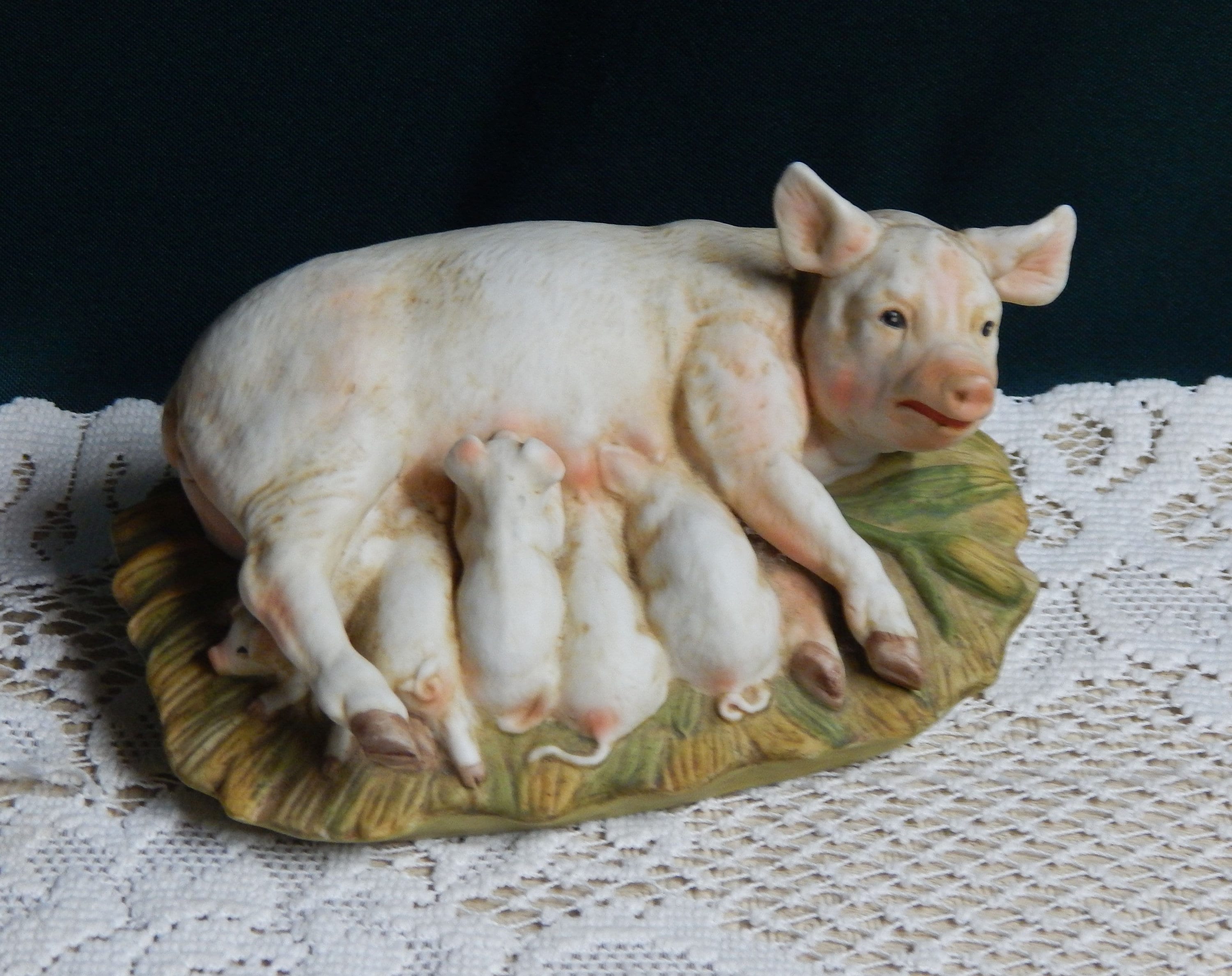 Homco Porcelain Pig Masterpiece Porcelain Figurine 1985 - Etsy
