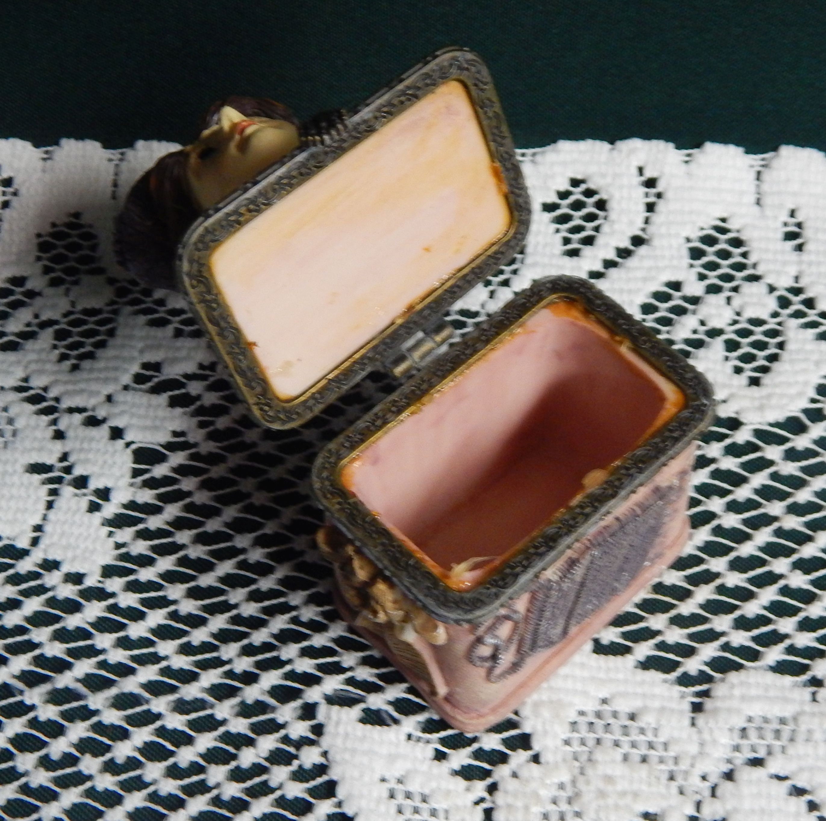 Victorian Lady Ringbox Hinged Ring Box Figural Ring Box | Etsy