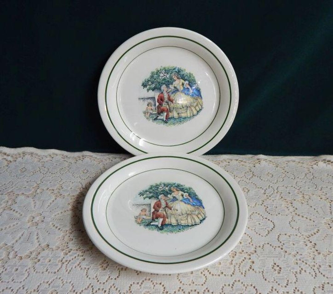 Courting Couple Plates - Set of 2 - 9.25" Lofisa Colonial Courting ...