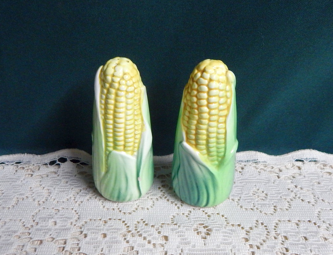 Corn Cob Shakers - Salt Pepper Shakers - Ceramic Corn Shakers - Etsy