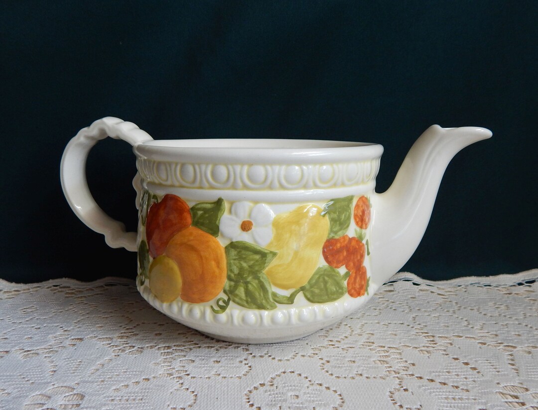 Metlox Teapot - Metlox Della Robbia Vernon Ware 4 Cup Teapot No Lid ...