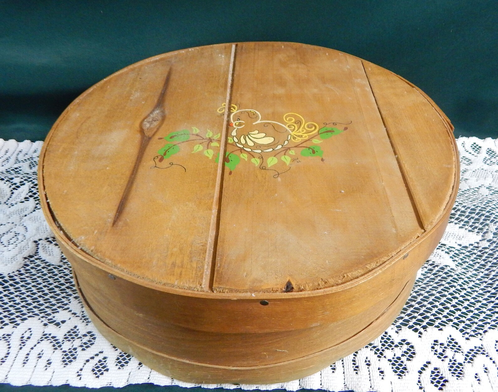 Wood Cheese Box Large Cheese Box Round Cheese Box Red - Etsy