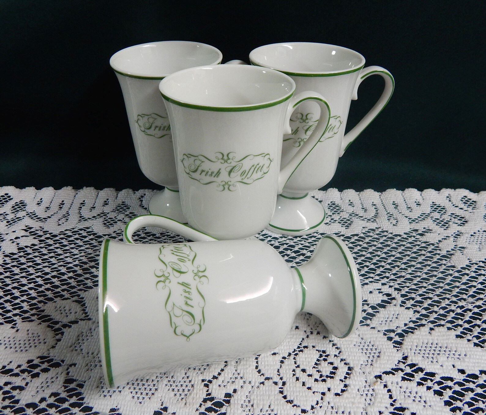 Irish Coffee Mugs Set of 4 Pedestal Mugs St - Etsy