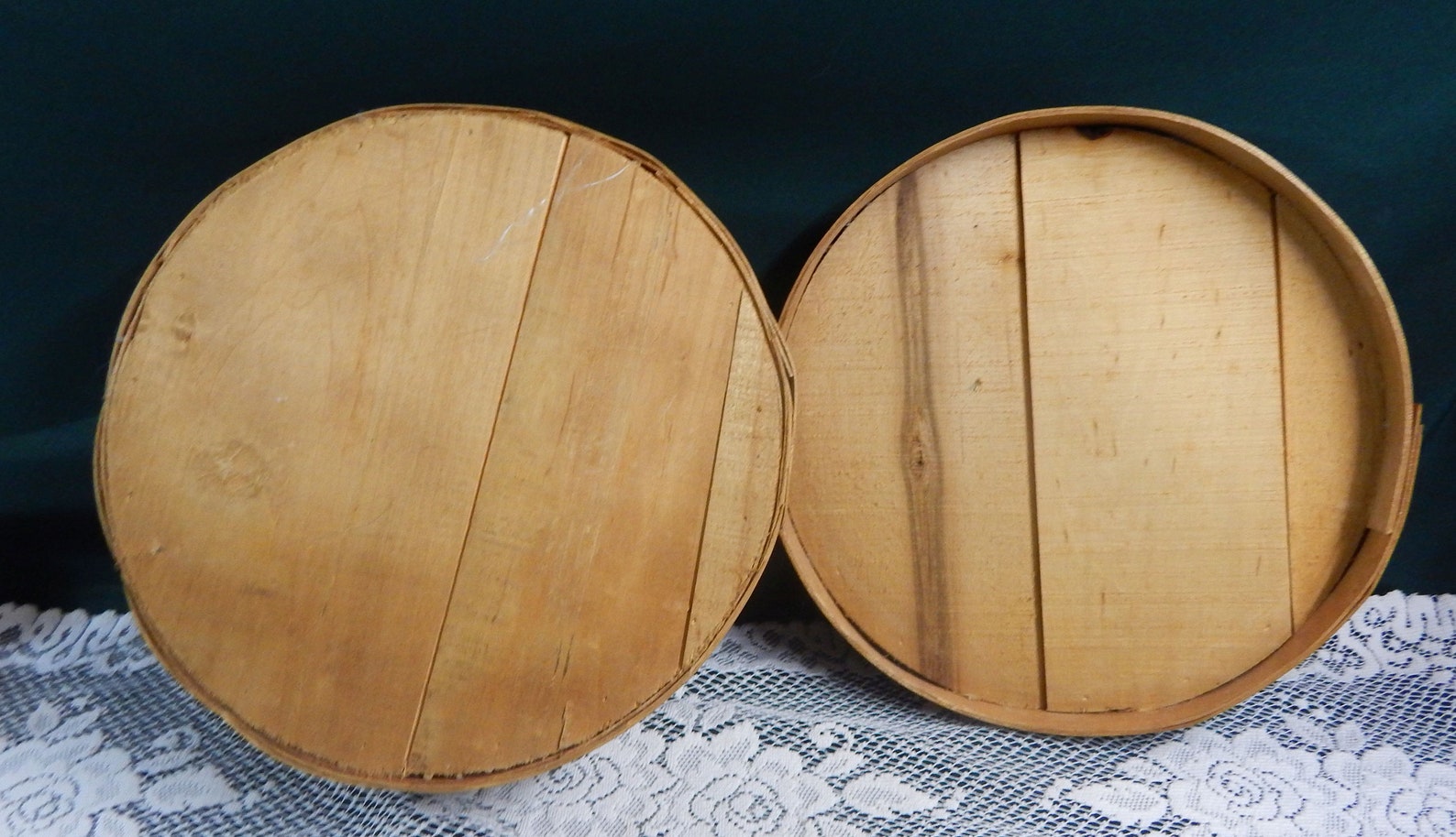 Wood Cheese Box Large Cheese Box Round Cheese Box Red - Etsy