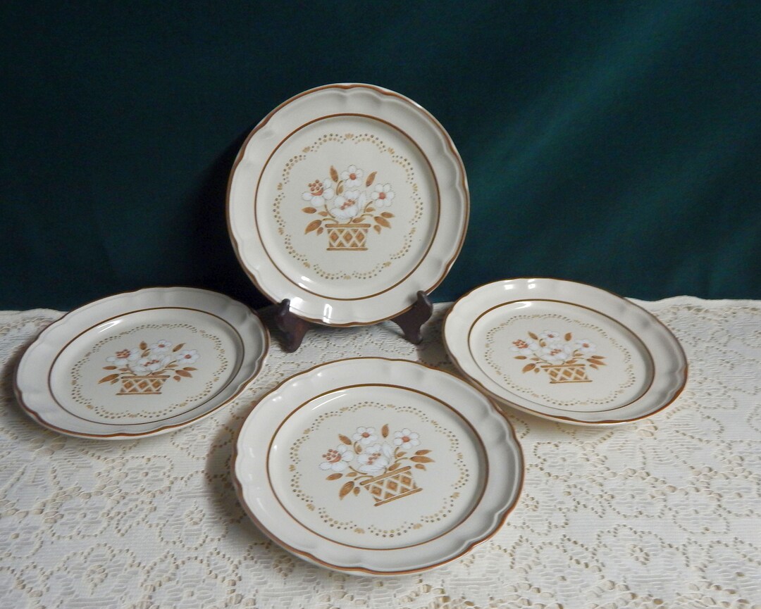 Hearthside Salad Plates - Sets of 4 or 2 - Mayblossom Brown Cumberland ...