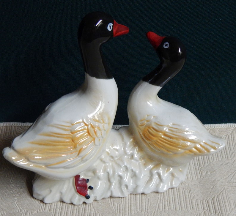 Ceramic Duck Figurine Duck Family Figurine Black Headed - Etsy