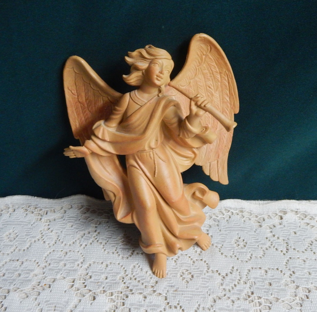 Italian Angel Ornament Figurine Figural Angel Wall Hanger Religious ...