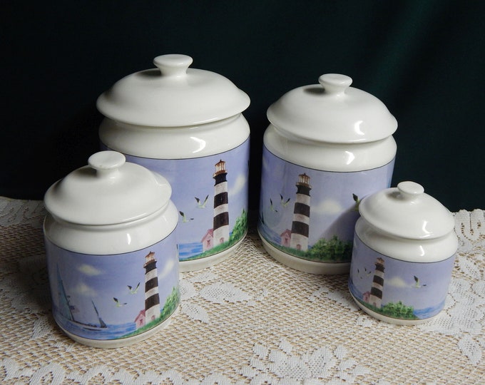 Thomson Pottery Canisters - Set of 4 - Thomson Pottery Lighthouse ...