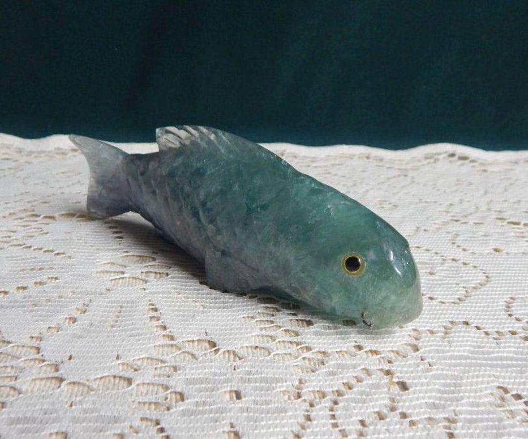 Ocean Jasper Fish Hand Carved Ocean Jasper Fish Original Foamed Box - Etsy