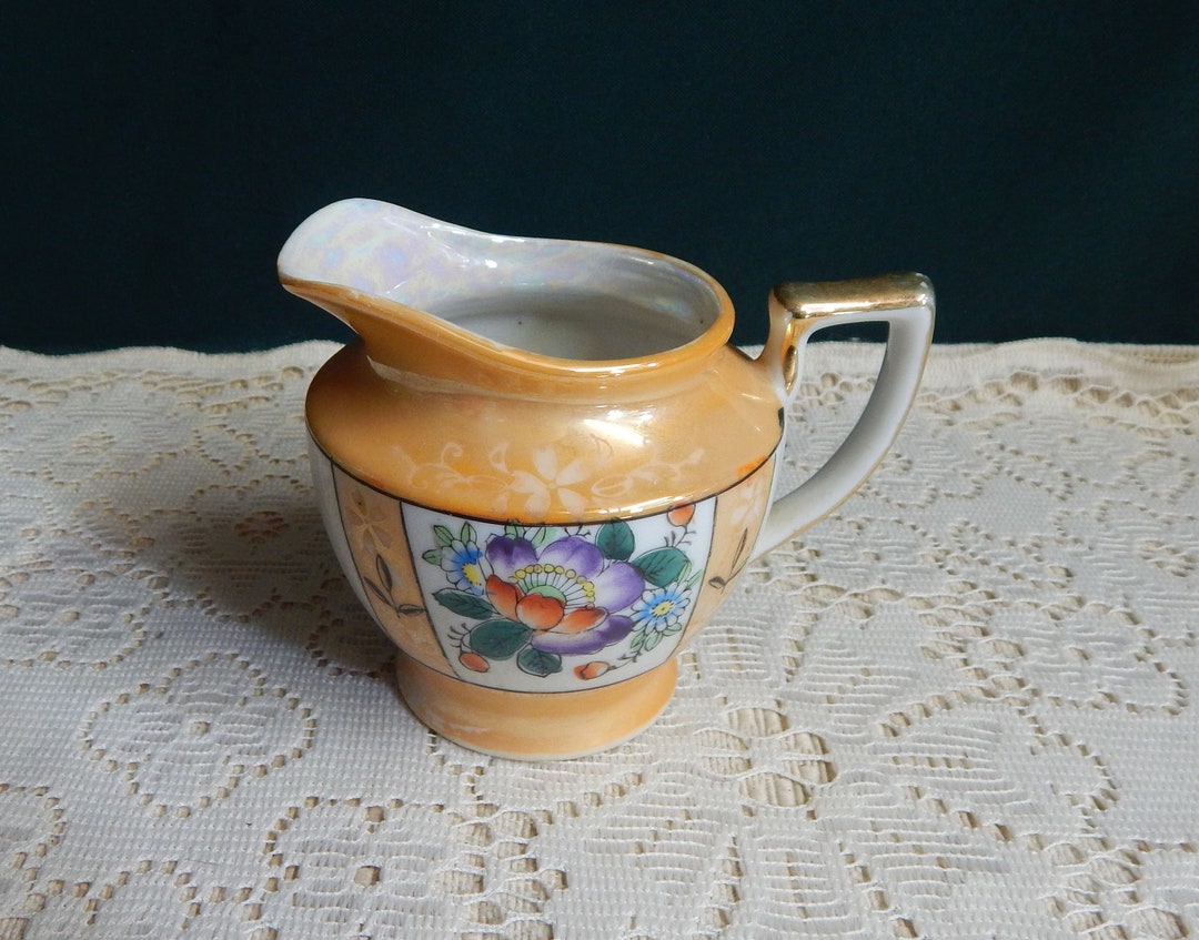 Takito Lusterware Creamer - Handpainted Floral Lusterware Creamer ...
