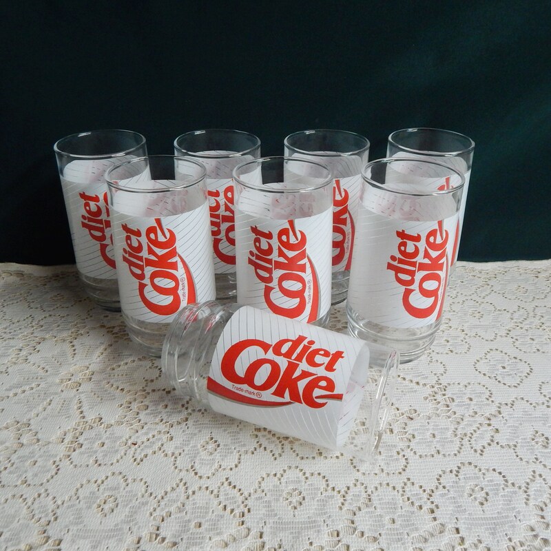 Vintage Coke Glasses - Etsy